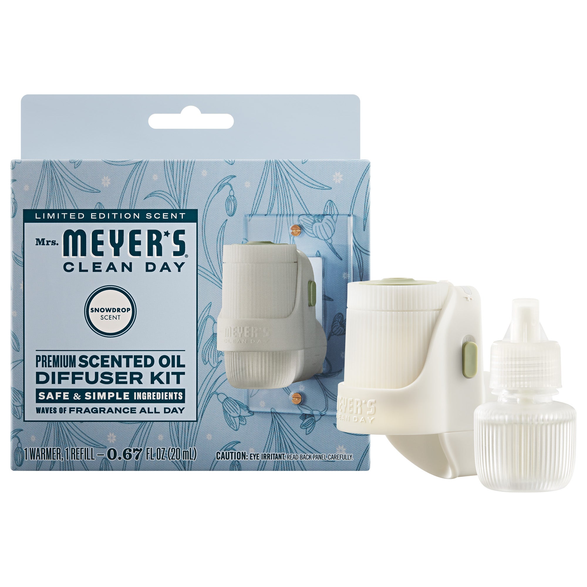 Snowdrop Plug In Scented Oil Warmer With Refill – Mrs. Meyer's Clean Day