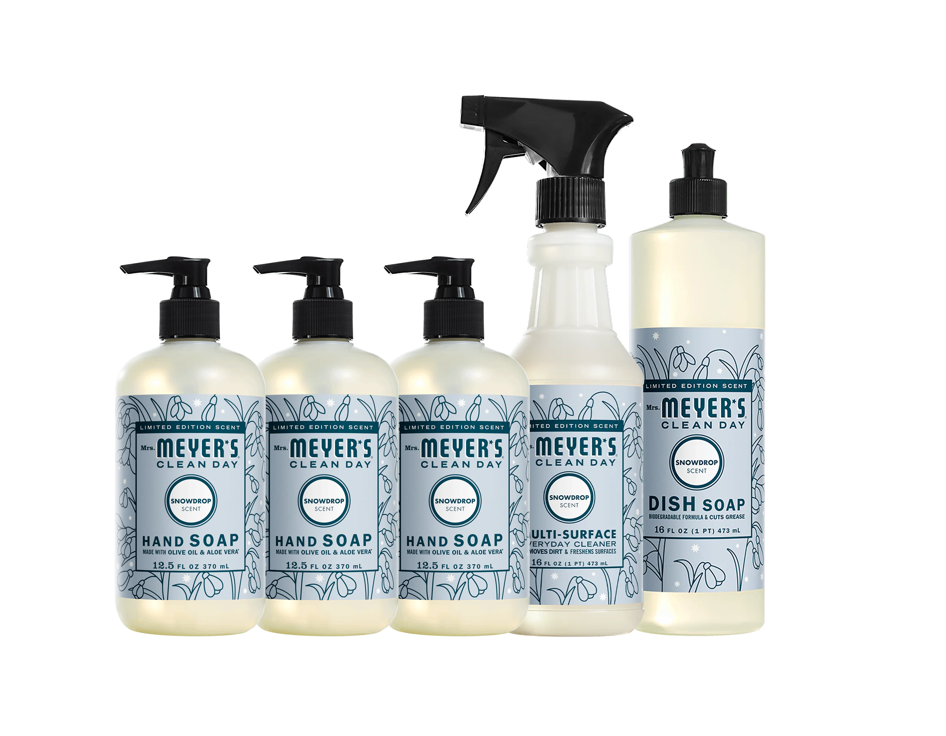 Snowdrop Essentials 5-Count Bundle – Mrs. Meyer's Clean Day