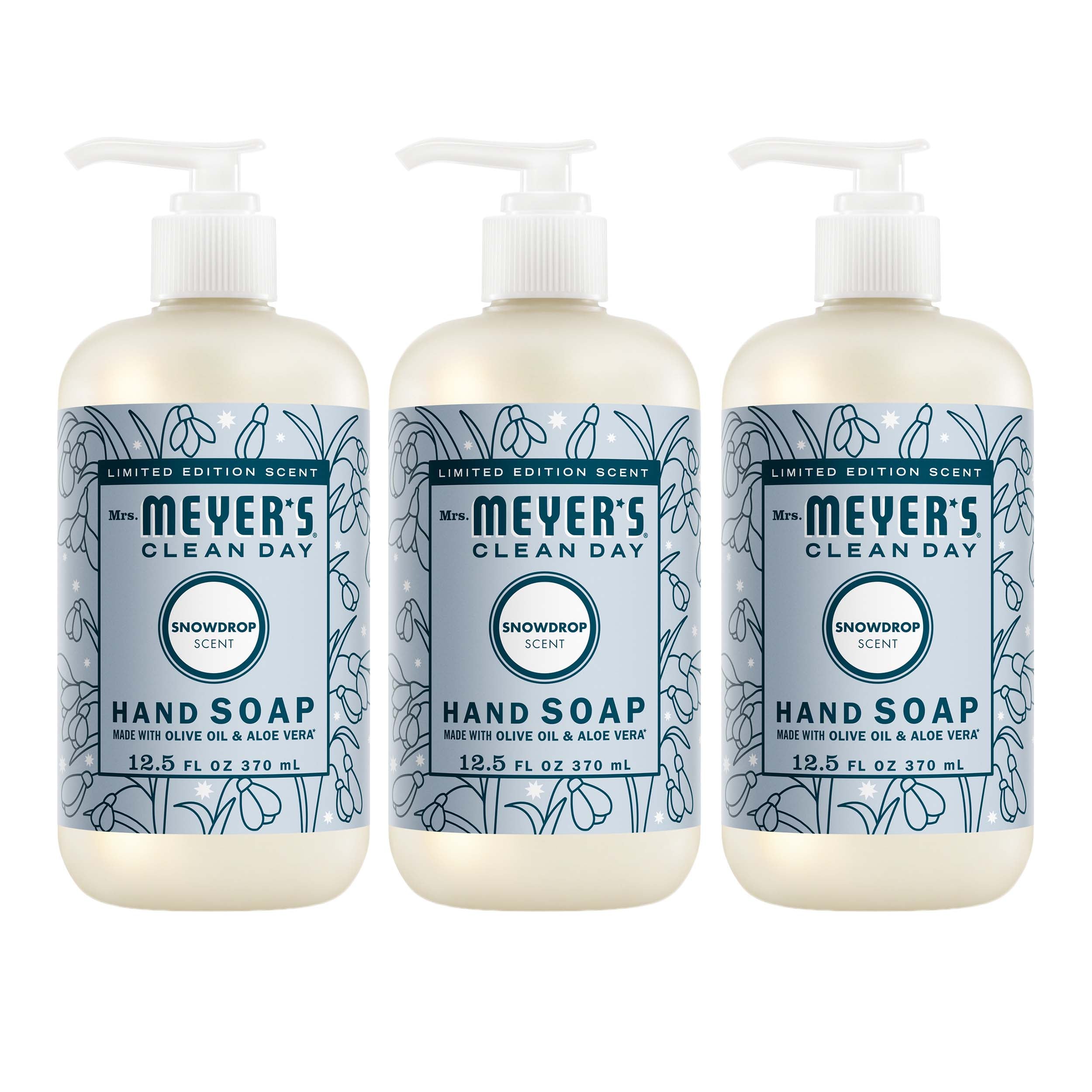 Mrs. Meyer's Snowdrop Liquid Hand Soap 3-count Bundle – Mrs. Meyer's ...