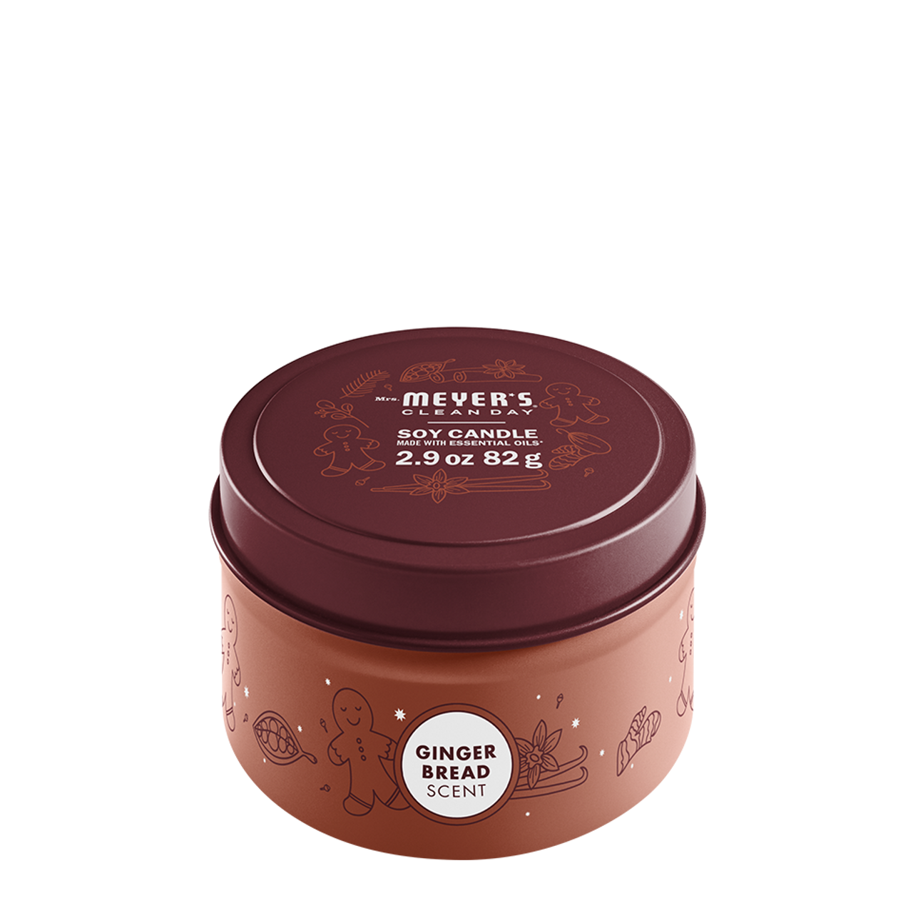 Mrs. Meyer's Gingerbread Tin Candle – Mrs. Meyer's Clean Day