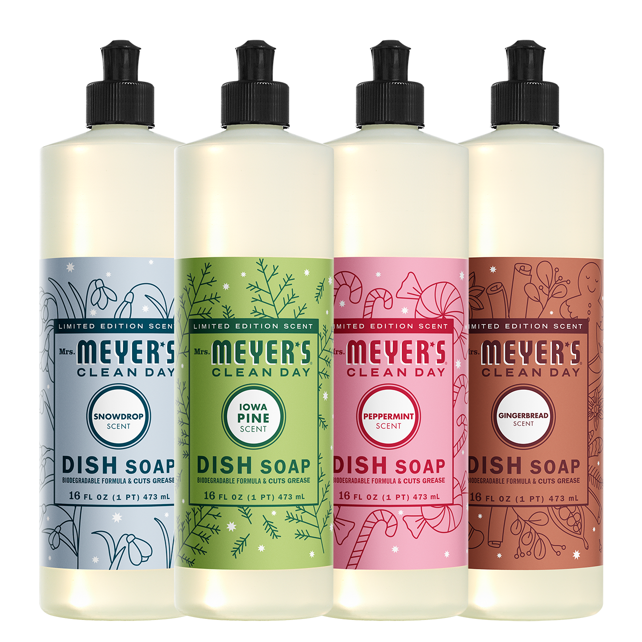 Mrs. Meyer's Holiday Seasonal Dish Soap Collection – Mrs. Meyer's Clean Day