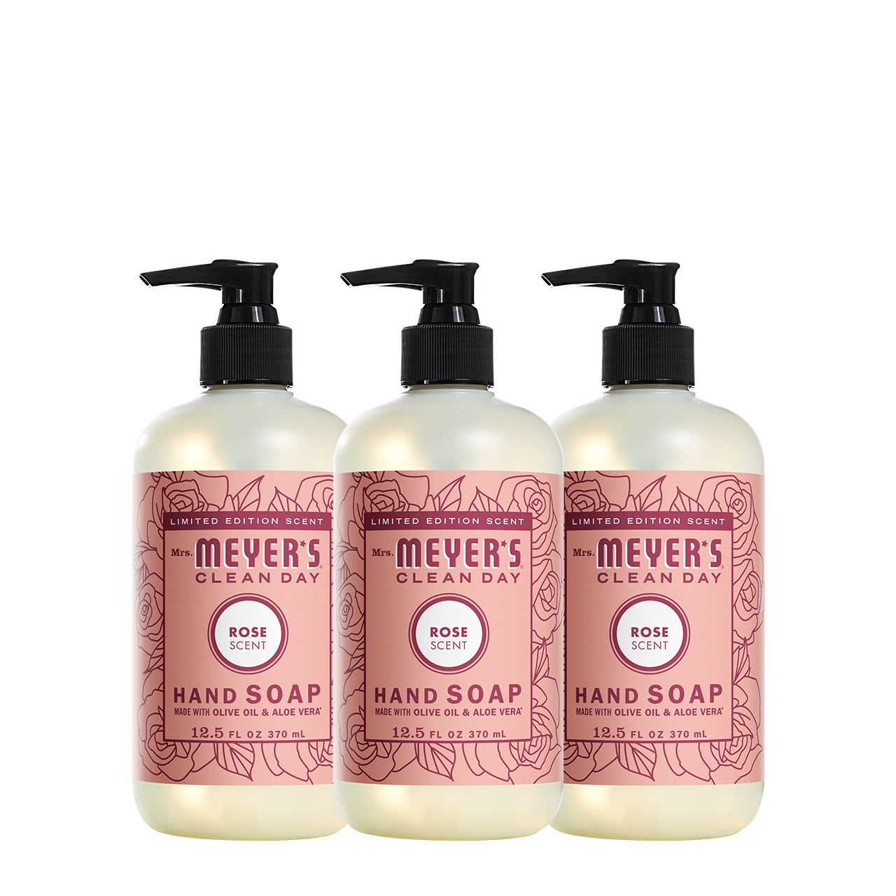 Mrs. Meyer's Rose Liquid Hand Soap 3-count Bundle – Mrs. Meyer's Clean Day